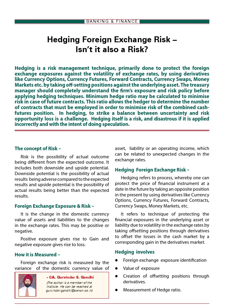 Hedging Foreign Exchange Risk | PDF | Hedge (Finance) | Option (Finance)