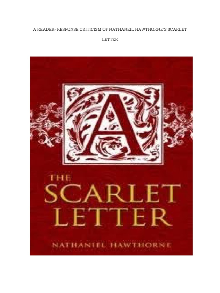 Reader Response to Hawthorne's The Scarlet Letter | PDF | The Scarlet ...