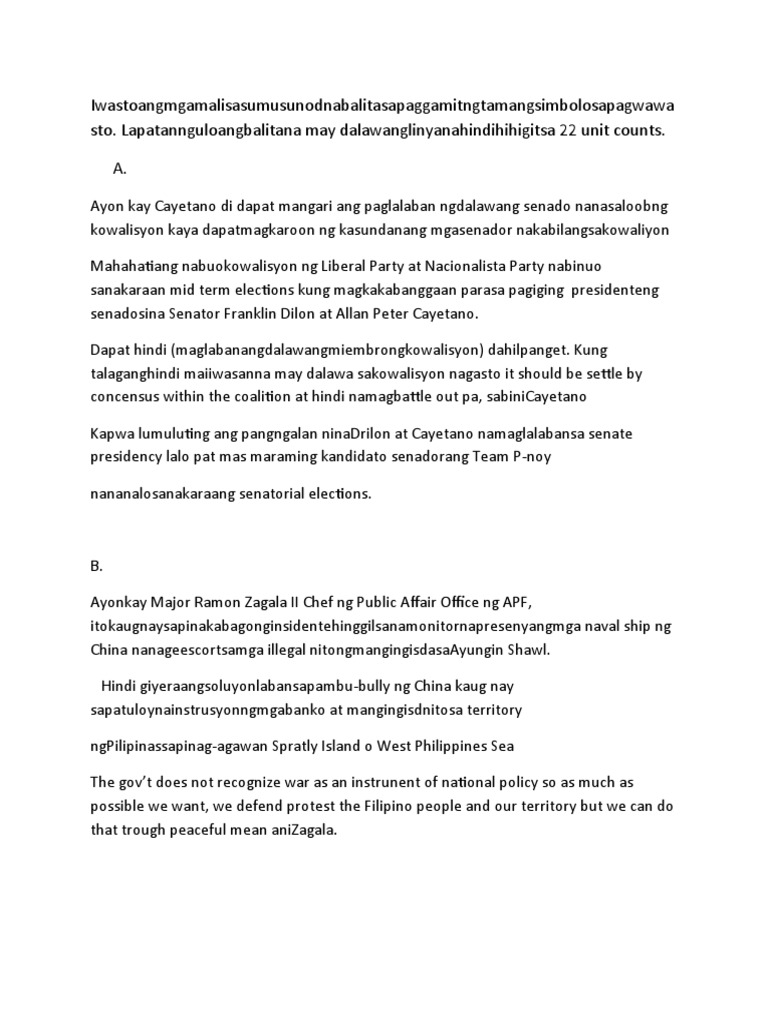 Copyreading Filipino | PDF