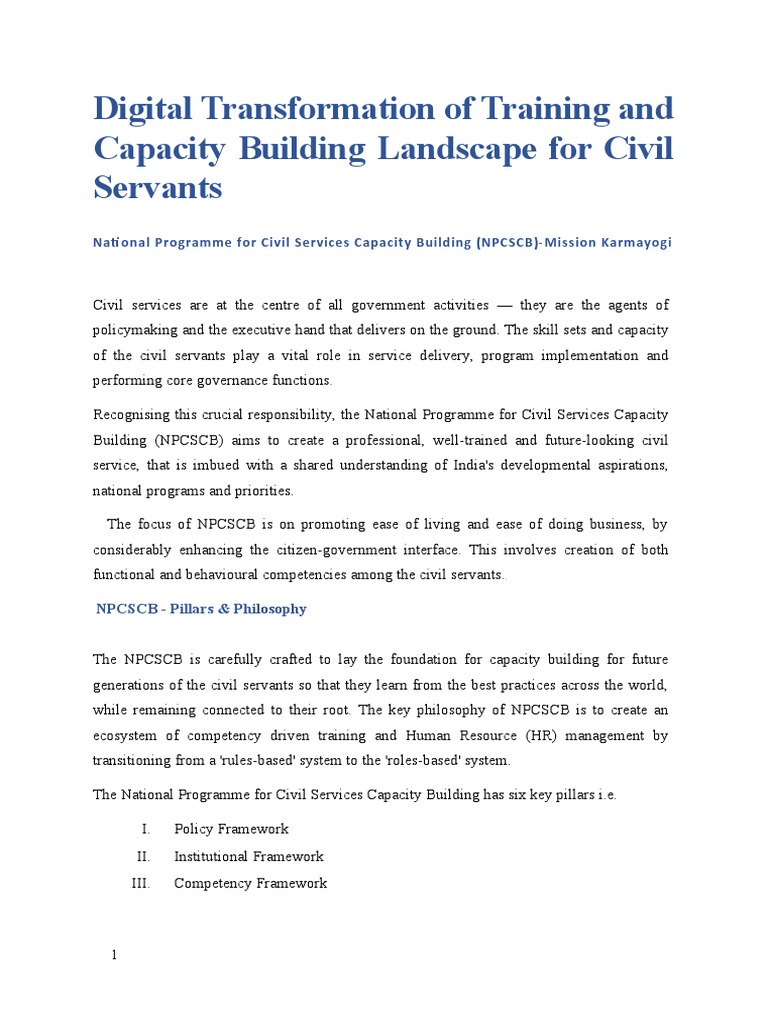 Training Civil Servants | PDF