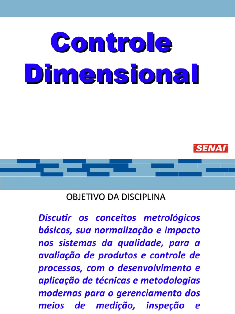 Aula 01 - Controle Dimensional | PDF | Metro | Metrologia