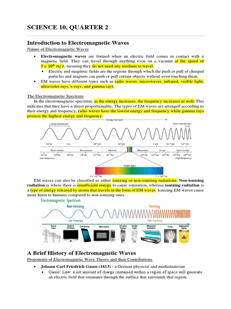 EM Waves - Science Q2 | PDF | Electromagnetic Radiation | Electromagnetic Spectrum