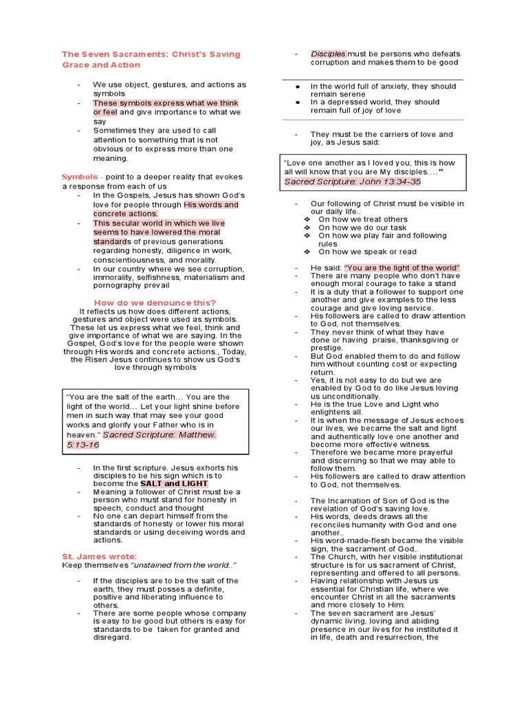 Rel Reviewer (3rd Grading Reviewer Summative 1 - 27 - 2023) | Download Free PDF | Sacraments ...