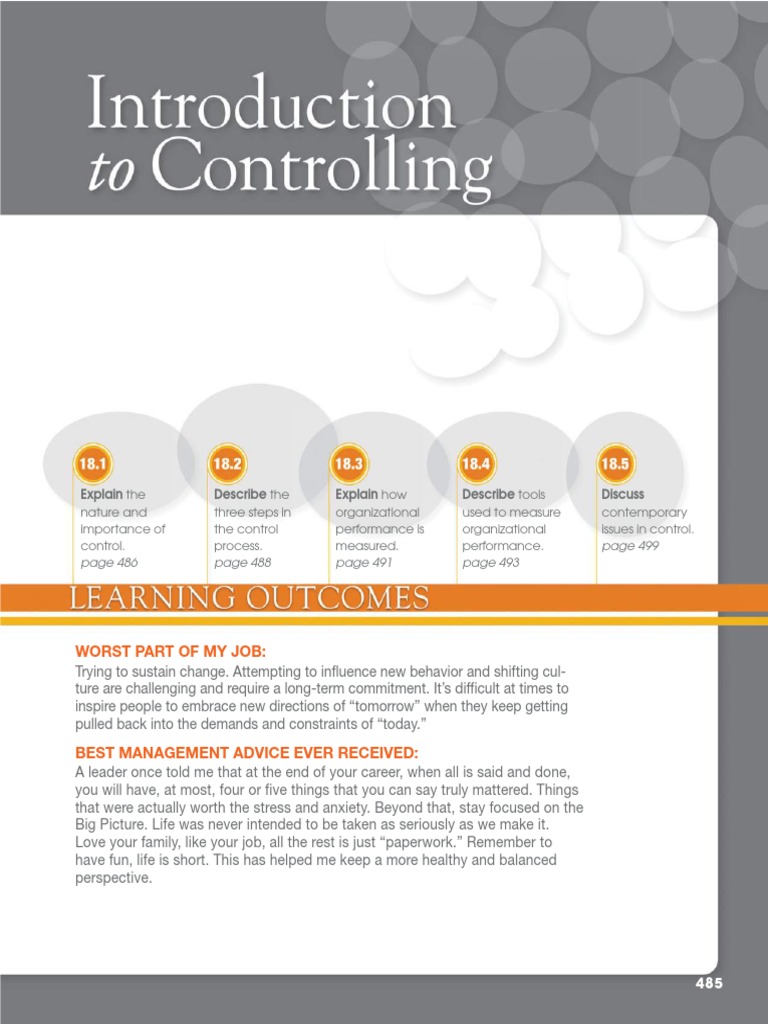 Chapter 18 Introduction To Controlling | PDF | Empowerment | Debt