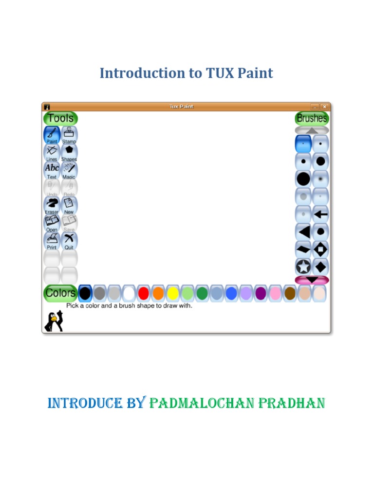 TUX Paint Guide for Beginners | PDF