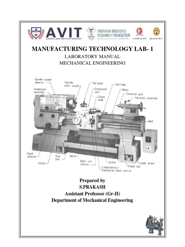 Lab Manual | PDF | Machining | Screw Lab Manual | PDF | Machining | Screw