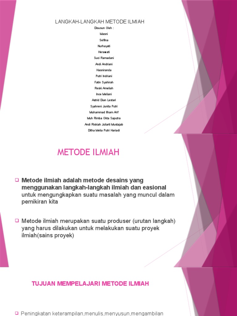 Kelompok 1 Langkah-Langkah Metode Ilmiah | PDF