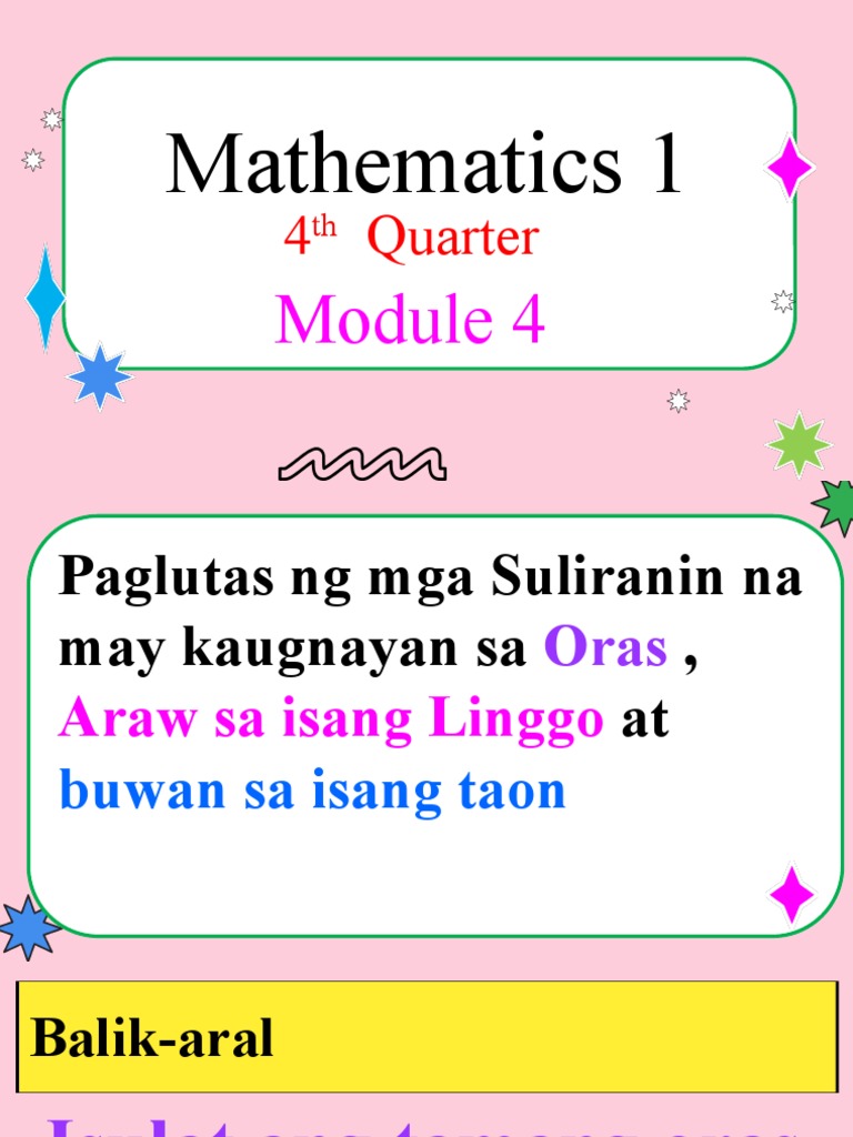 Q4 Math 1 Module 4 | PDF