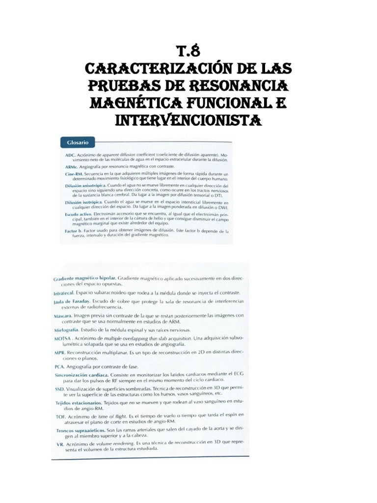 T.8 Tirm | PDF | Imagen de resonancia magnética | Imán