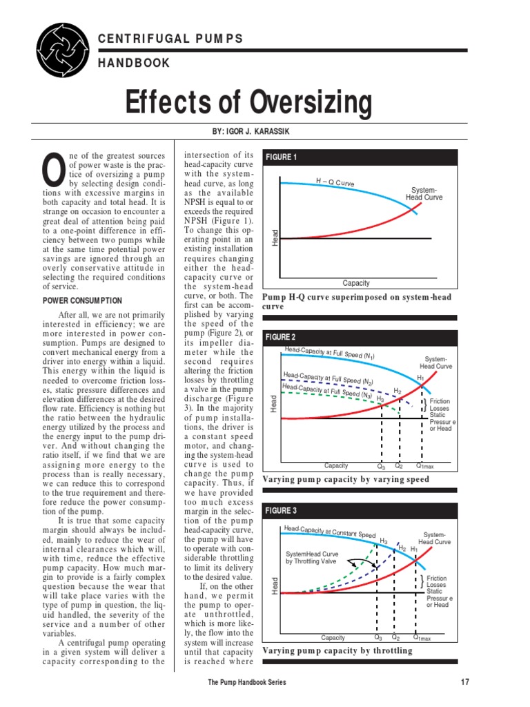 Effects of Pump Oversizing | PDF | Pump | Gases