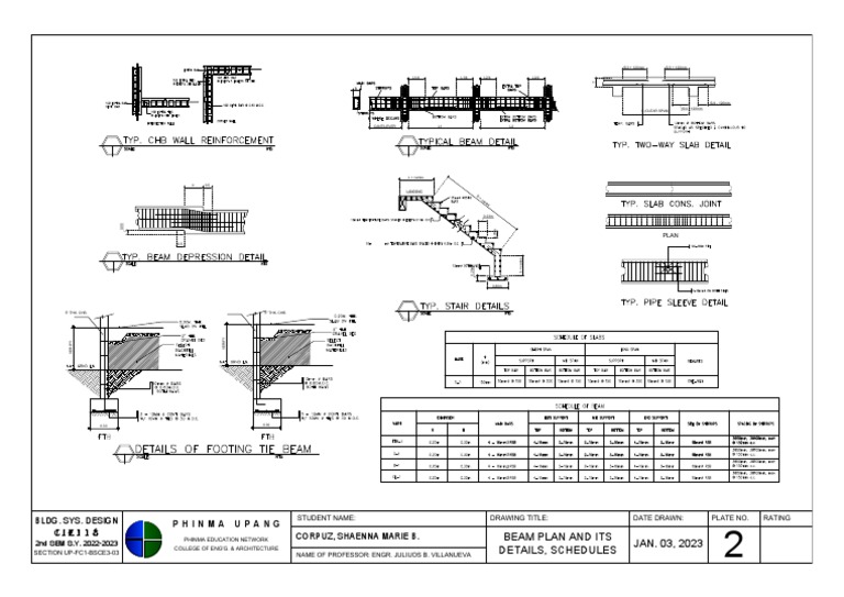 Beam Plans and Its Details | PDF
