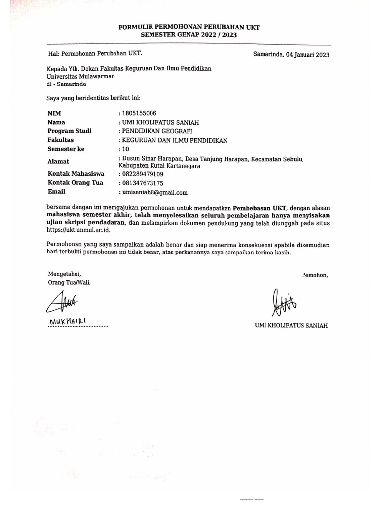 Surat Permohonan | PDF