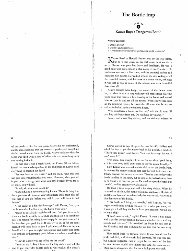 The Bottle Imp (Simplified Edition) | PDF