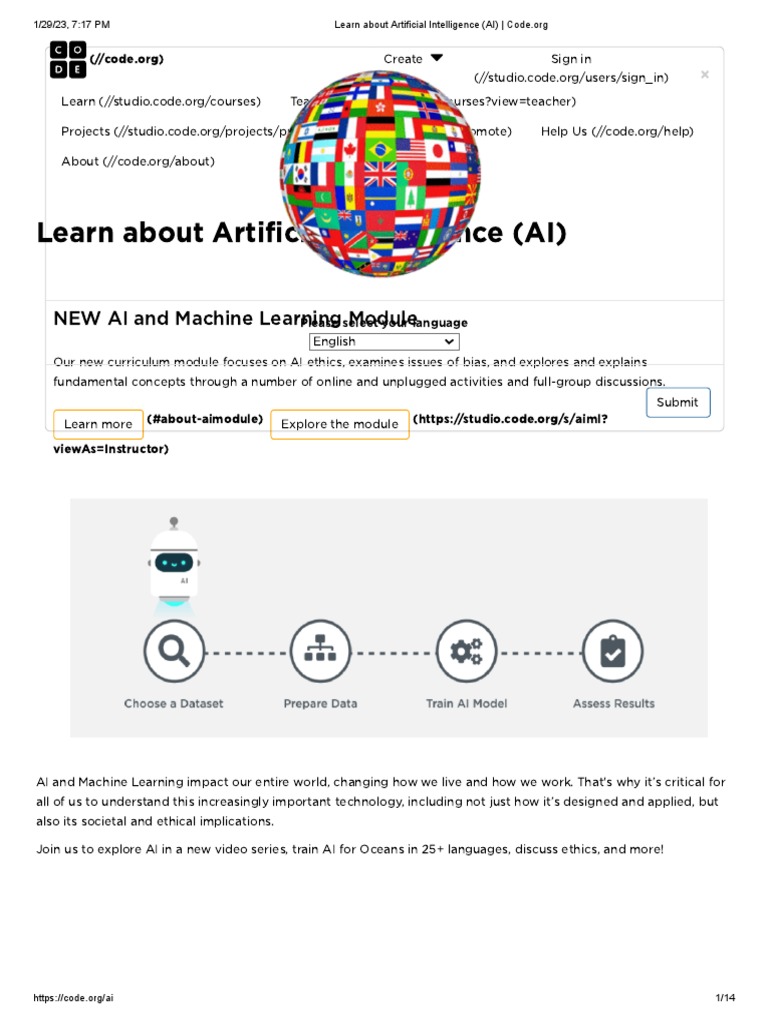 Learn About Artificial Intelligence (AI) | PDF | Artificial ...