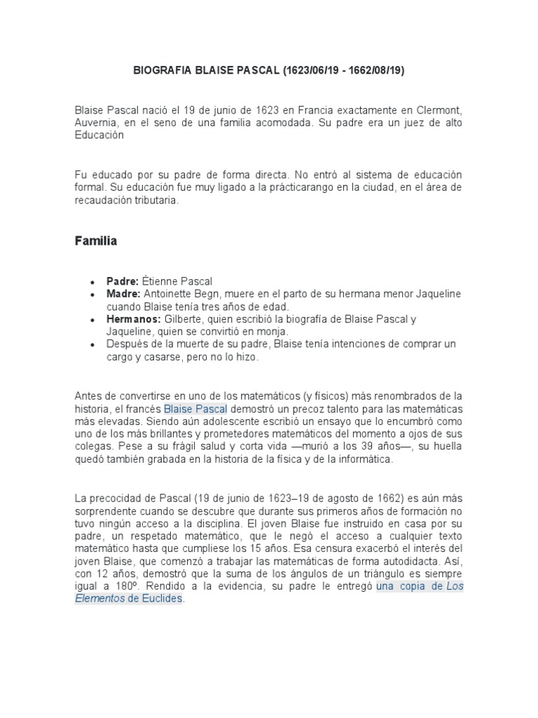 Pascal 2 | PDF | Matemáticas | Science