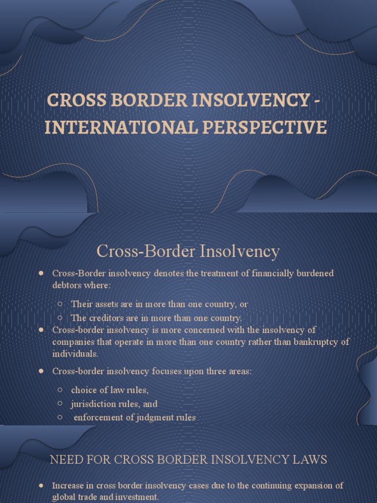 Cross Border Insolvency - International Perspective | Download Free PDF | Bankruptcy | Business Law