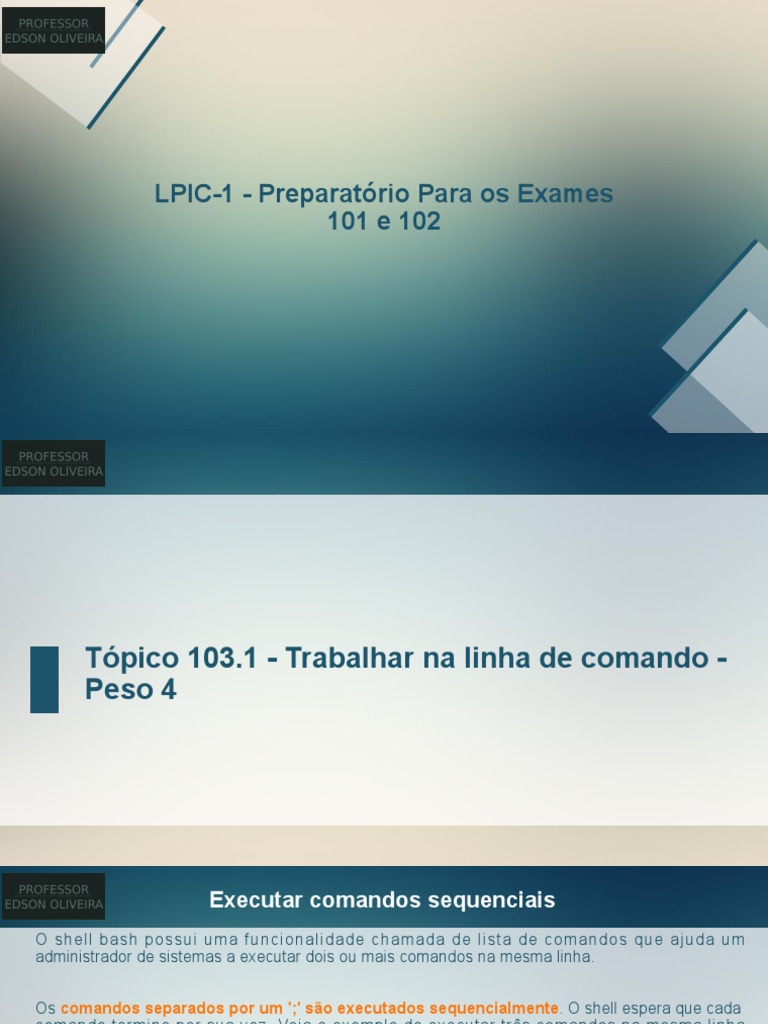 Aula+9 2+-+103 1+-+trabalhar+na+linha+de+comando | PDF
