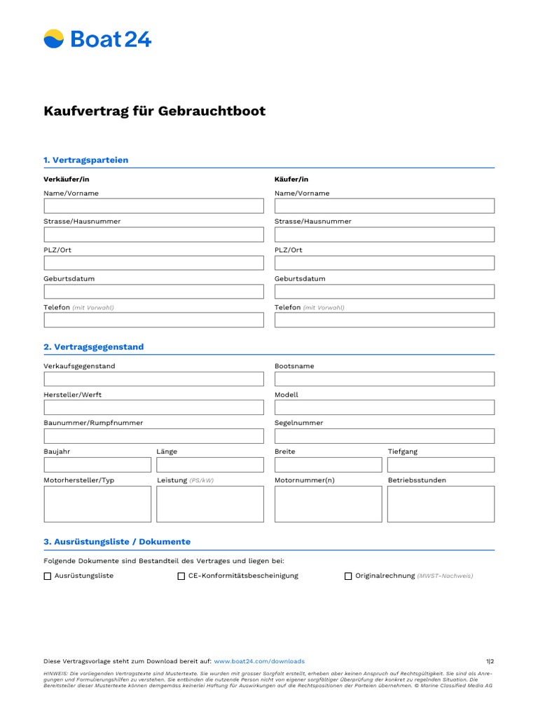 Luxus Kaufvertrag Fr Boote Bilder