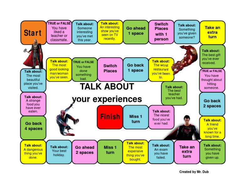 Present Perfect Board Game | PDF Present Perfect Board Game | PDF