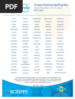 7th Grade Spelling List 2024-25 | PDF | Orthography | Spelling