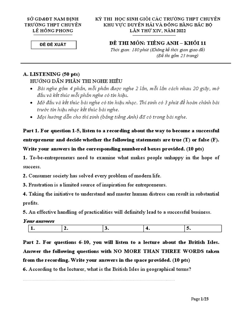 DHBB CLHP (NĐ) (ĐĐX) 2022 l11 | PDF
