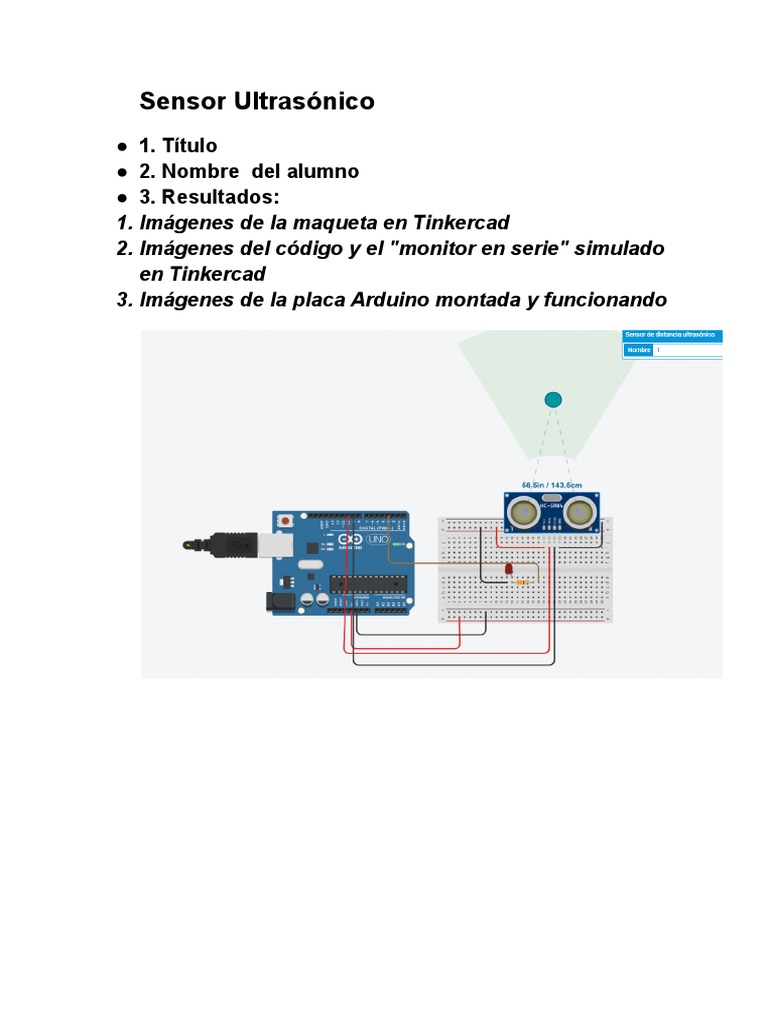 Proyecto de Sensor Ultrasónico | PDF