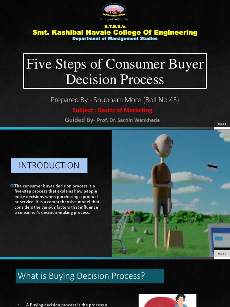 Five Steps in Consumer Buying Process | PDF | Consumer Behaviour ...