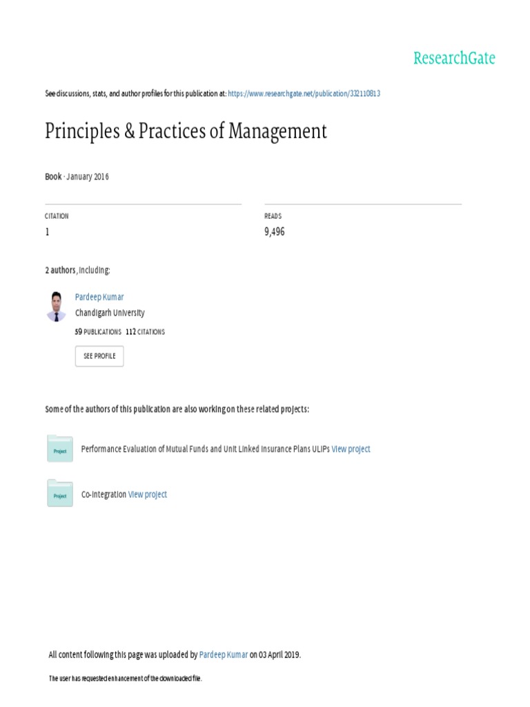 PrinciplesofManagement ThakurPublishersbook | PDF | Career & Growth