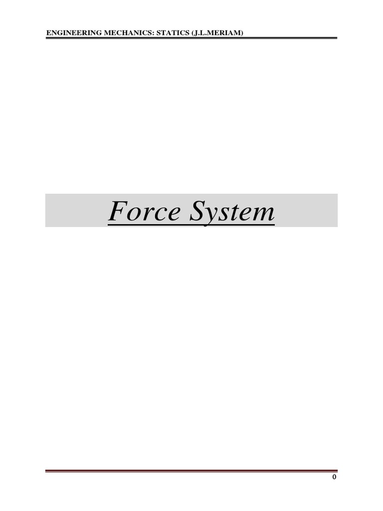 Force System | PDF | Force | Mass