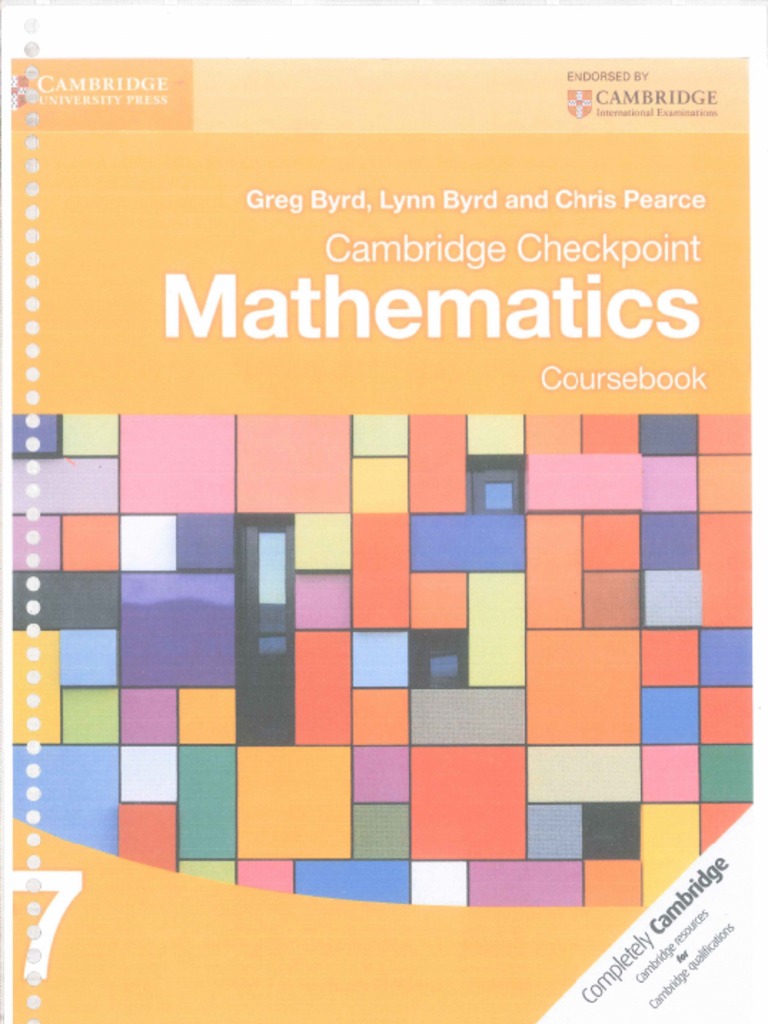 CAM Checkpoint Mathematics 7 Coursebook | PDF