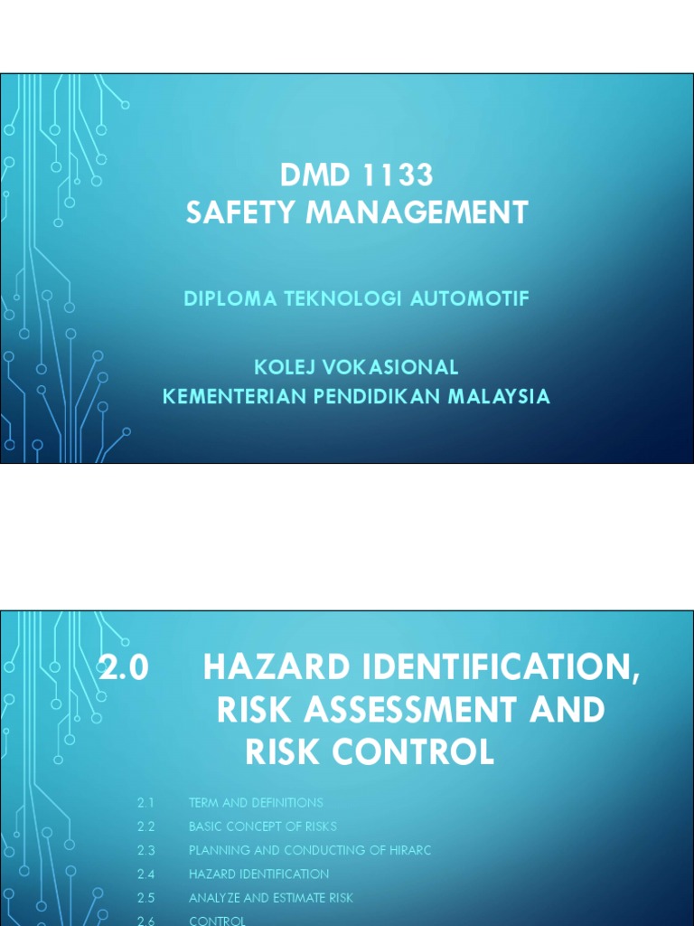 PW Hazard Identification, Risk Assessment and Risk Control | PDF
