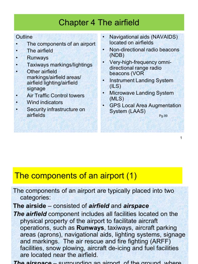 Chapter 4 The Airfield | PDF | Airport | Runway