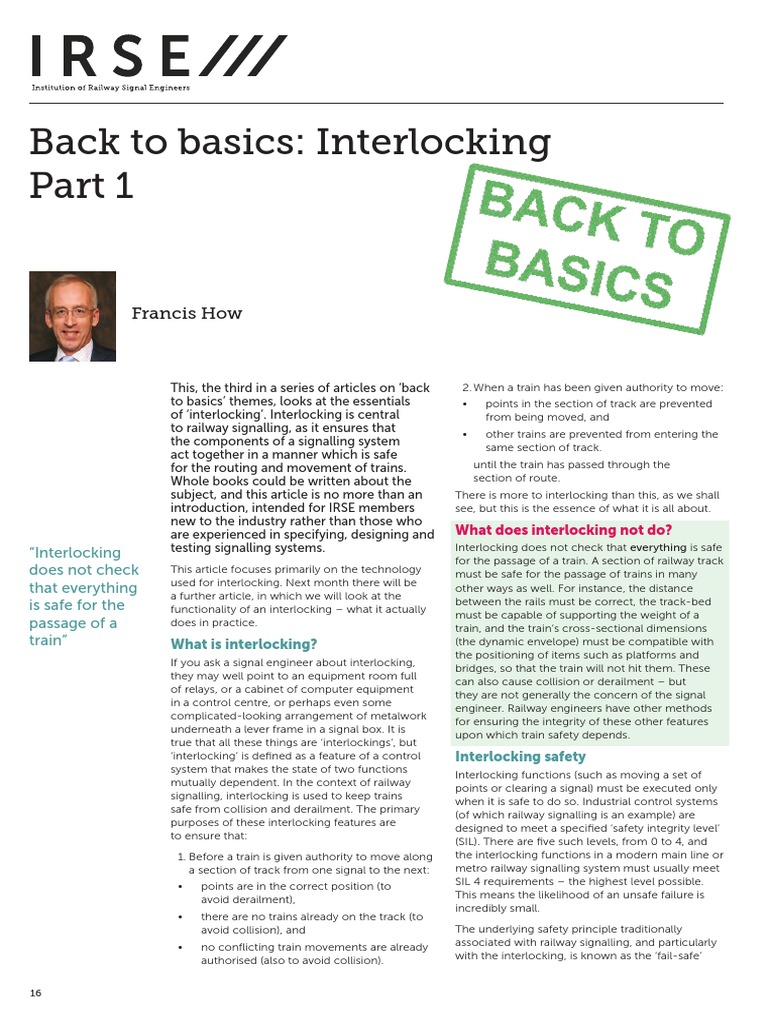 Back To Basics Interlocking Part 1 (CertMat) | PDF | Relay ...
