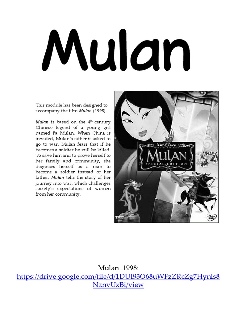 Mulan Plot Summary | PDF