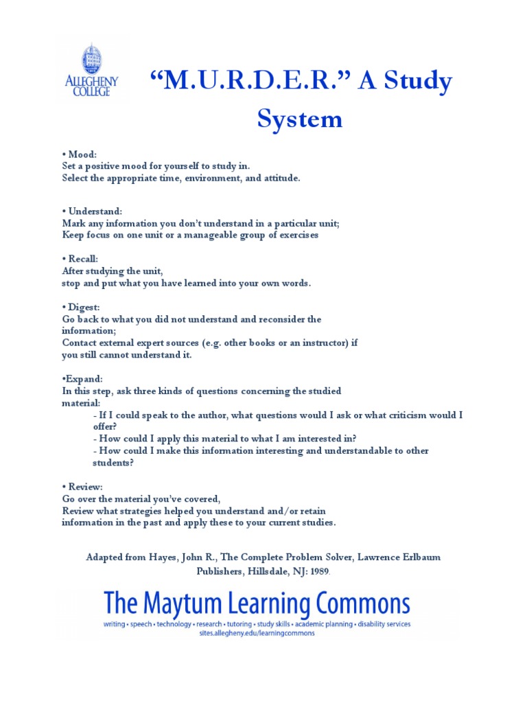 Murder A Study System | PDF