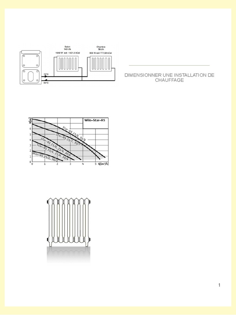 Dimensionner Une Installation de Chauffage | PDF | Calorie | Puissance ...
