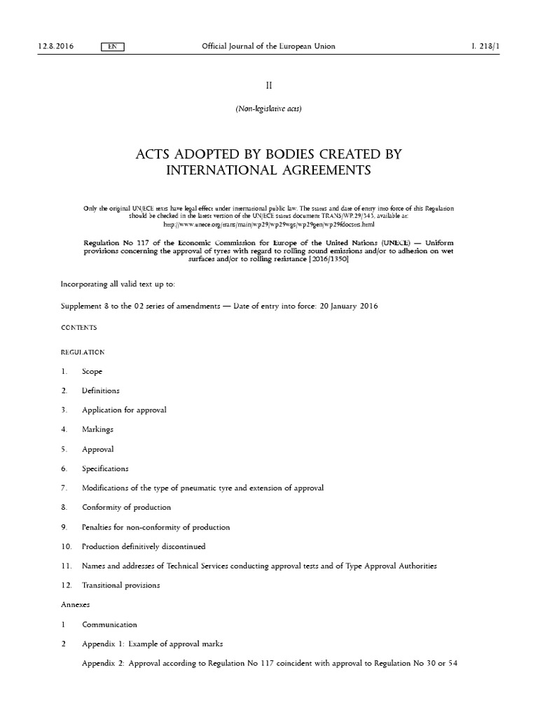 Regulation No 117 of The Economic Commission For Europe-L ...