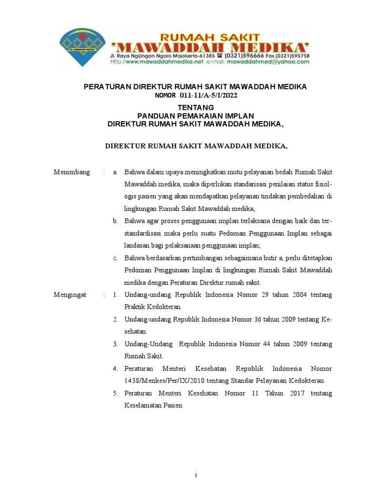 Panduan Pemakaian Implan Fix | PDF