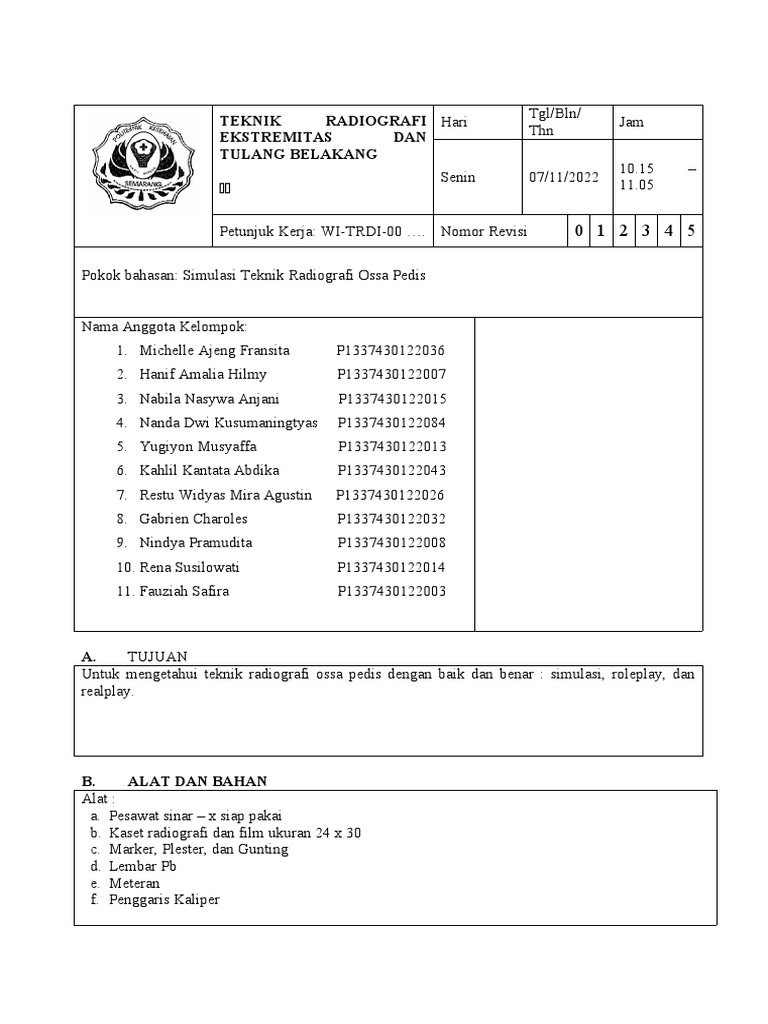 Kelompok 2 - Laporan PEDIS, ANKLE JOINT | PDF