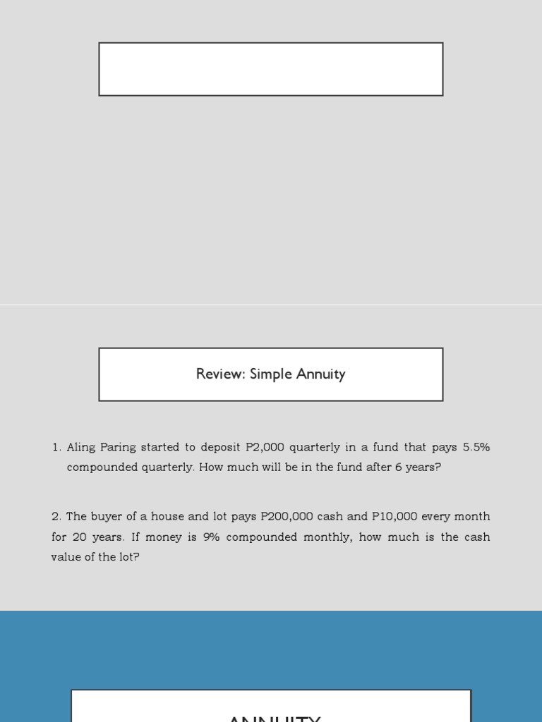 General Annuity Pdf Present Value Interest