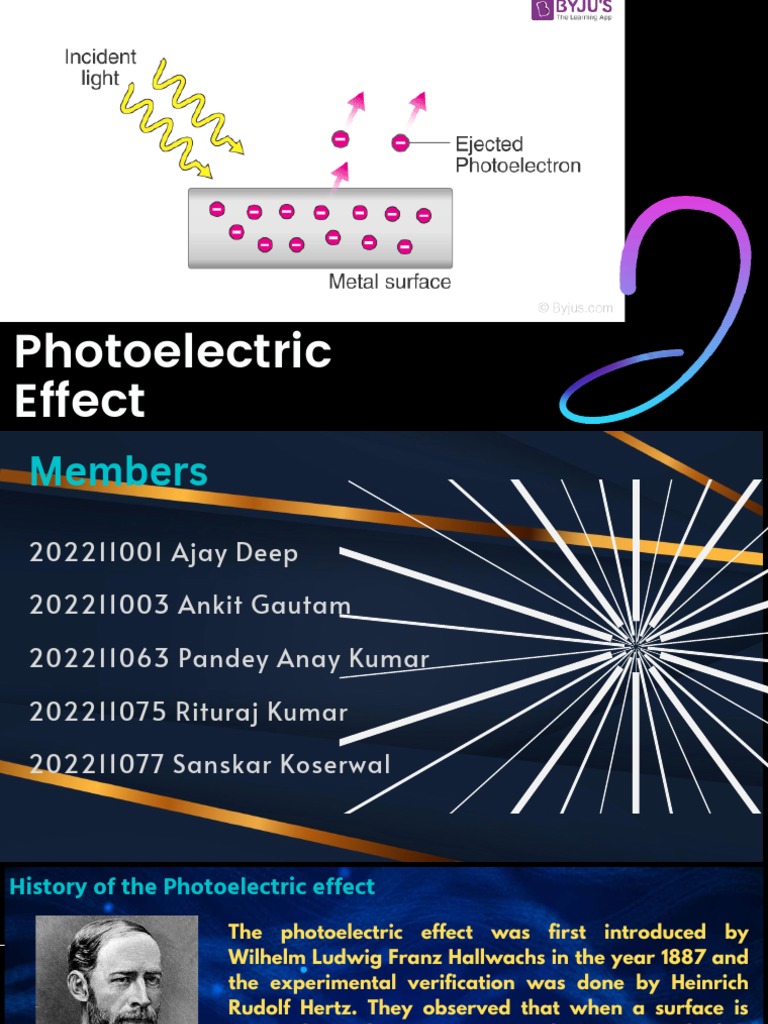 Overview of the Photoelectric Effect | PDF | Photoelectric Effect ...