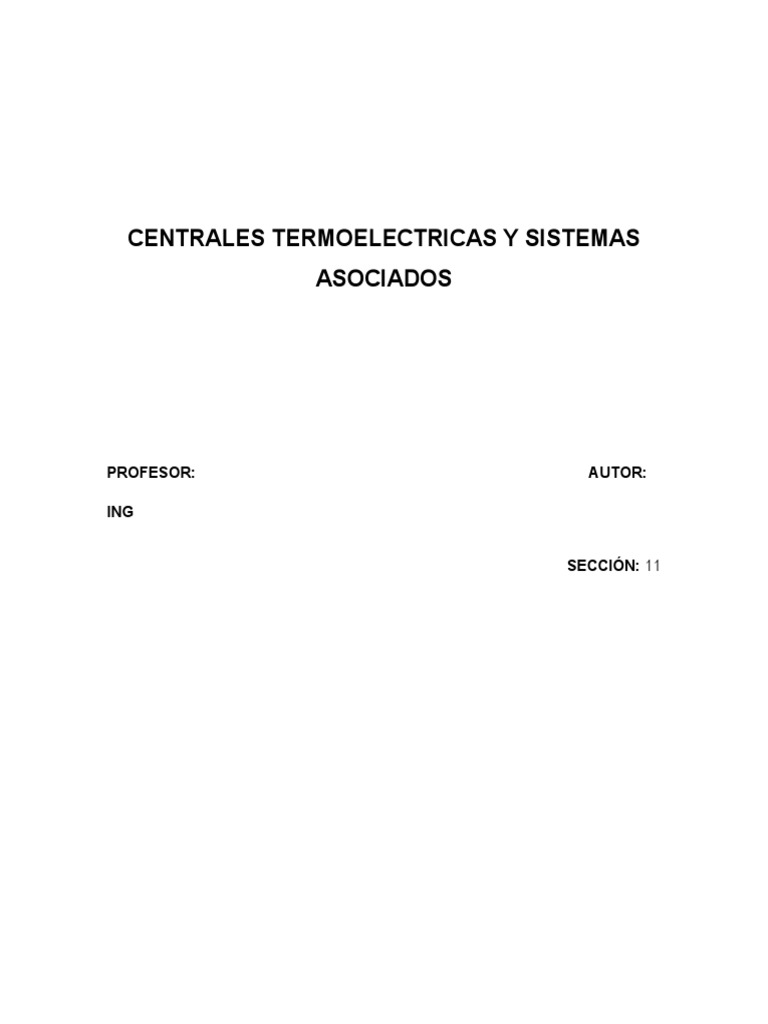 Centrales Termoelectricas y Sistemas Asociados | PDF | Máquina de vapor ...