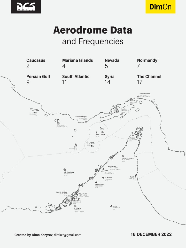 Aerodrome Data and Frequencies Day by DimOn Latest | PDF