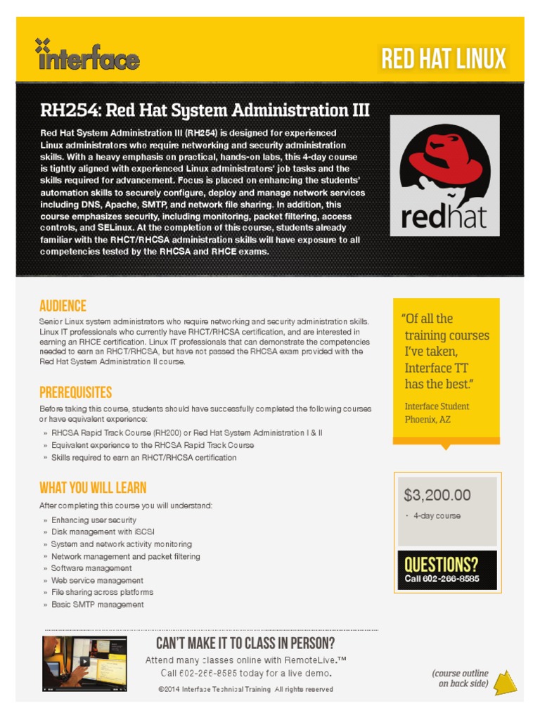 Dokumen - Tips - rh254 Red Hat System Administration III rh254 Red Hat System Administration III ...