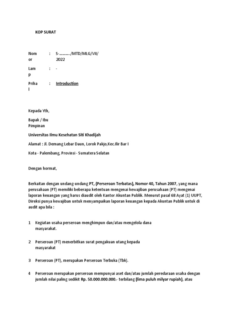 Kop Surat | PDF