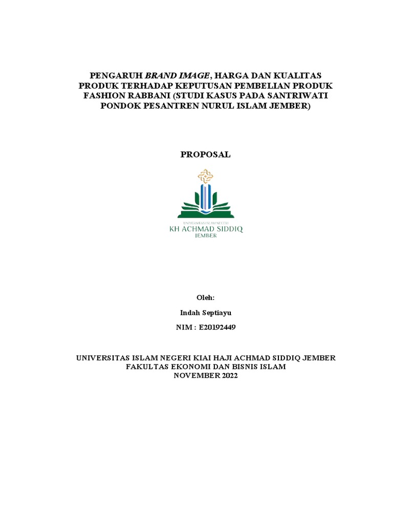 Pengaruh Brand Image dan Harga pada Pembelian Rabbani | PDF | Bisnis