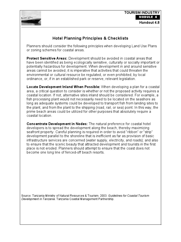 Hotel Project Check List | PDF | Tourism | Reuse