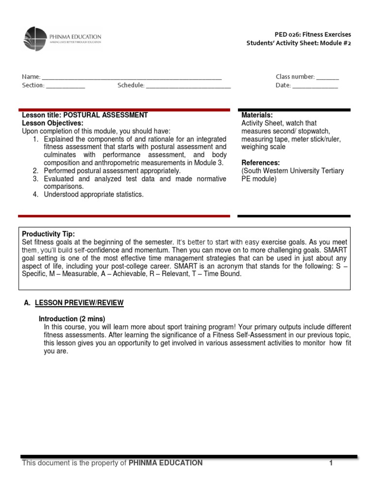Ped 026 Sas Lesson 2 | PDF | Anatomical Terms Of Motion | Foot