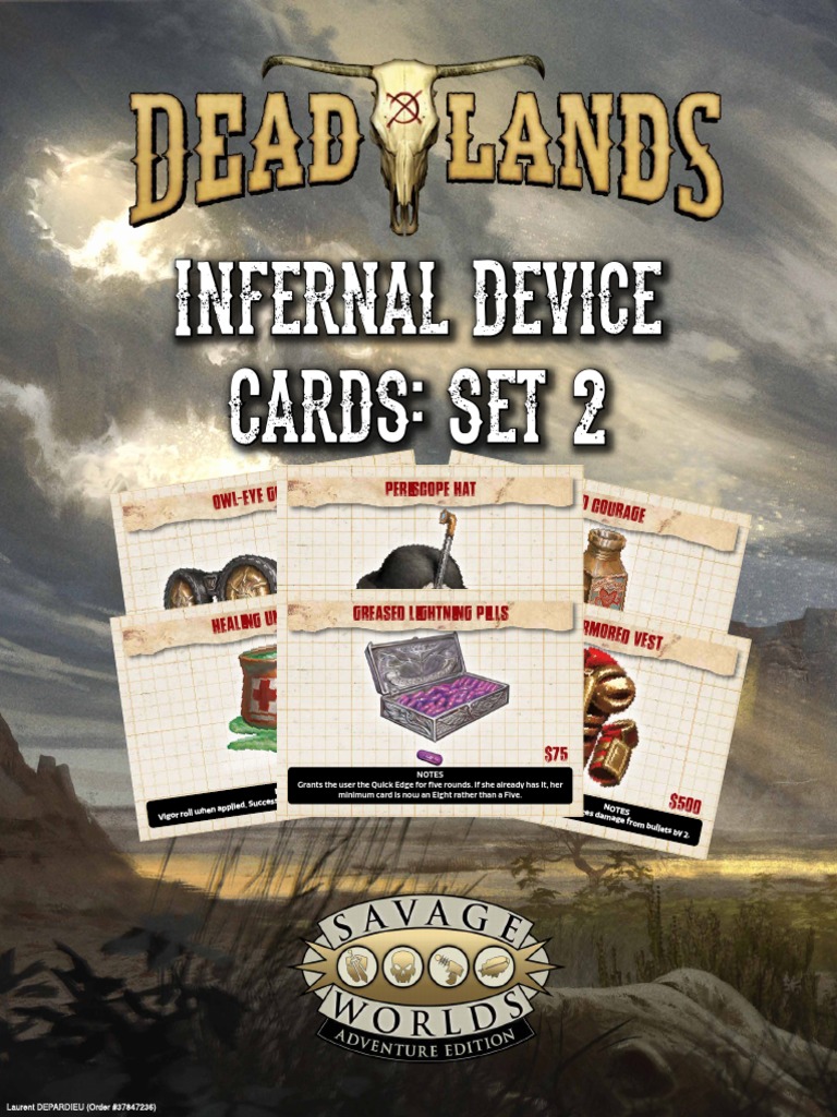 Deadlands The Weird West Infernal Device Cards 2 | PDF