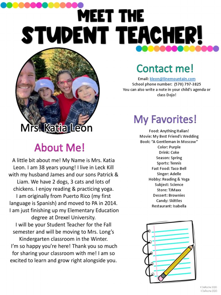 Meet The Student Teacher | PDF